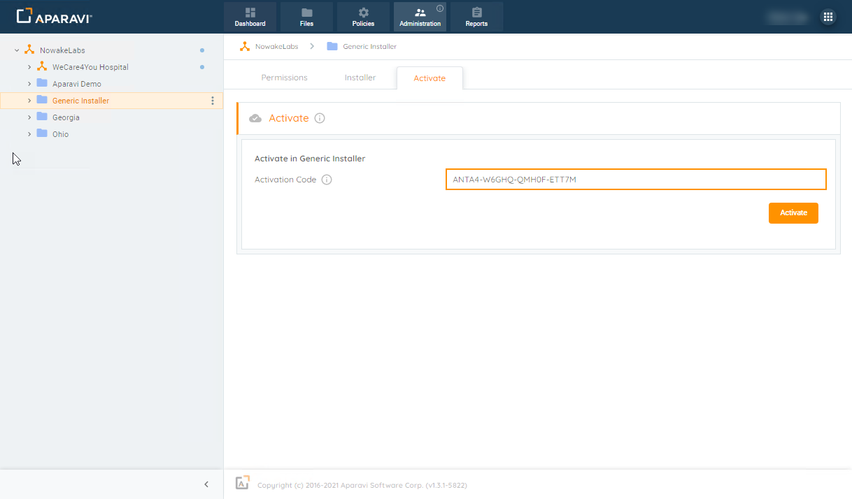 Generic Installer – Aparavi Support