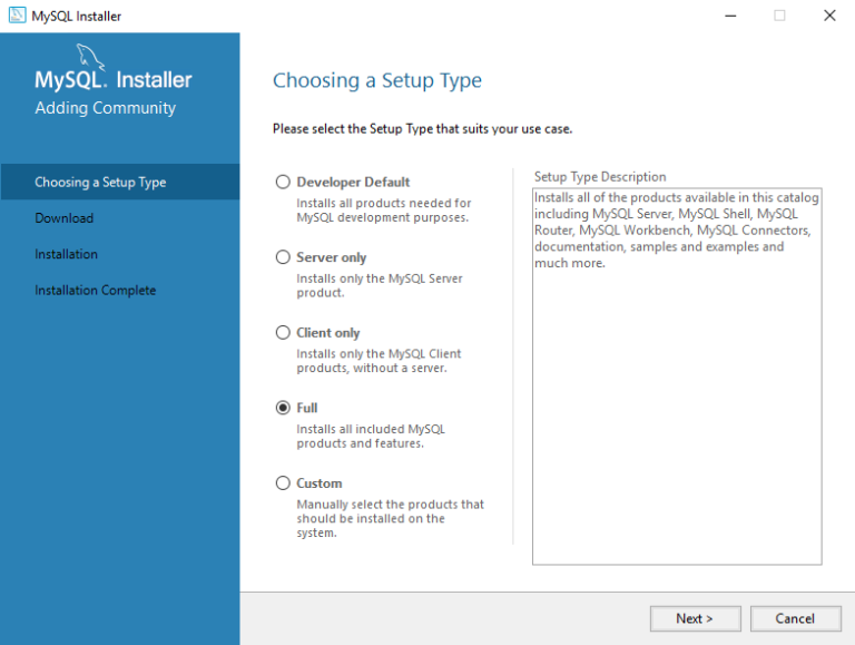 MySQL Install – Aparavi Support