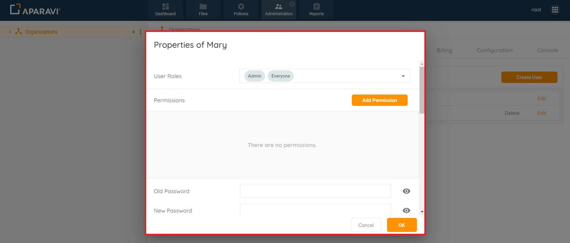 Administration Users – Aparavi Support