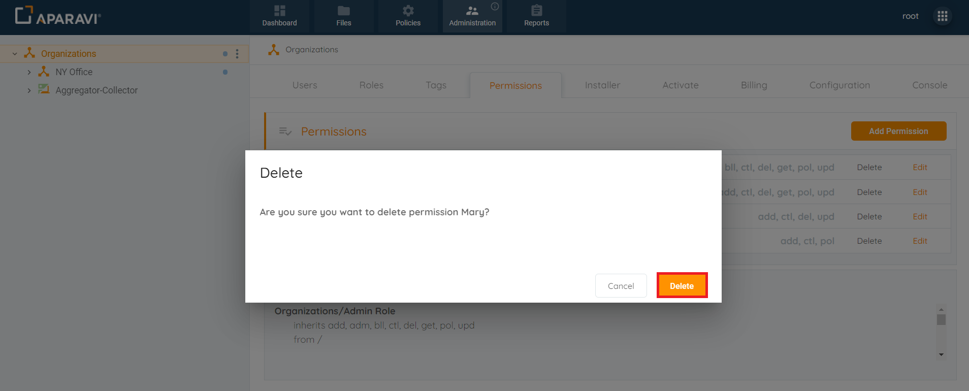 Administration Permissions – Aparavi Support