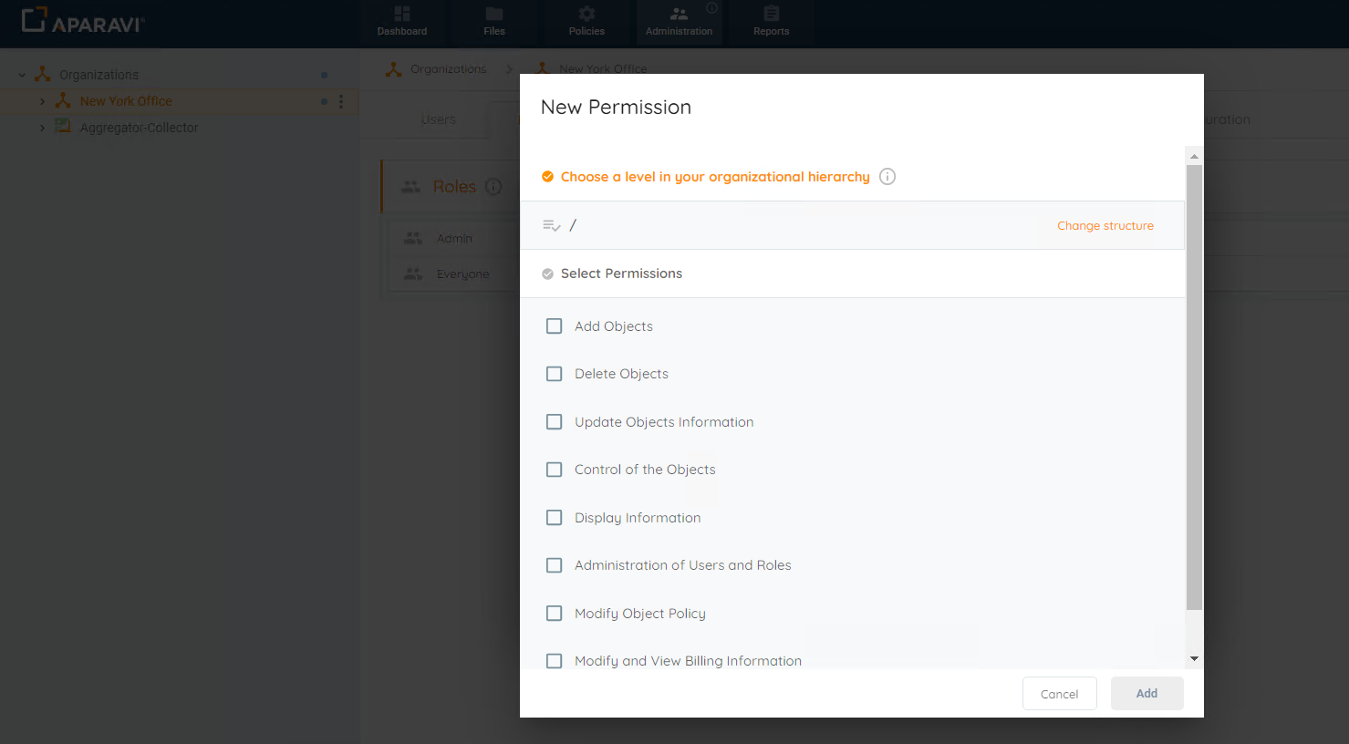 Administration Roles – Aparavi Support
