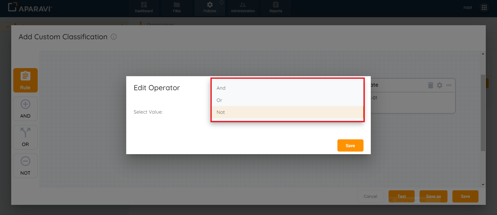 Custom classifications – Aparavi Support