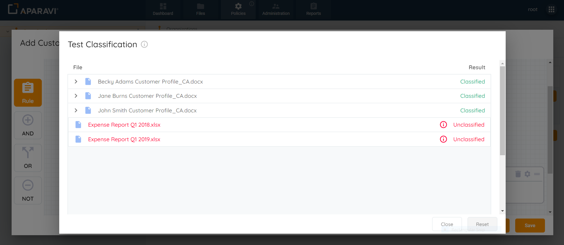 Custom classifications – Aparavi Support