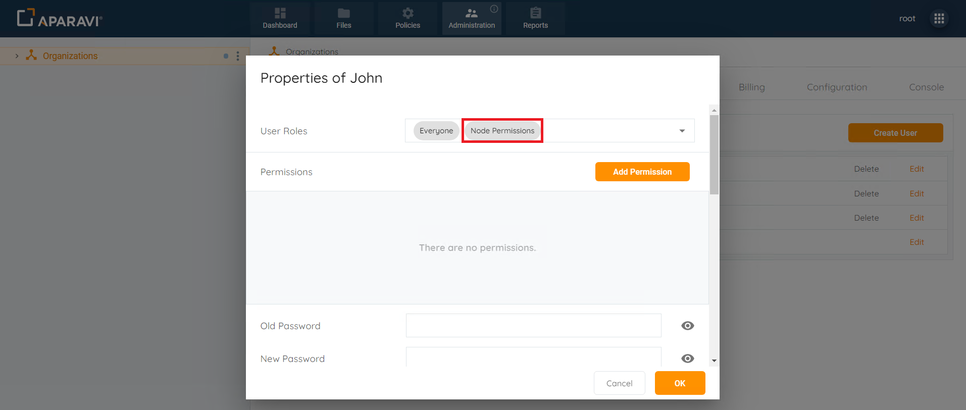 Administration Roles – Aparavi Support