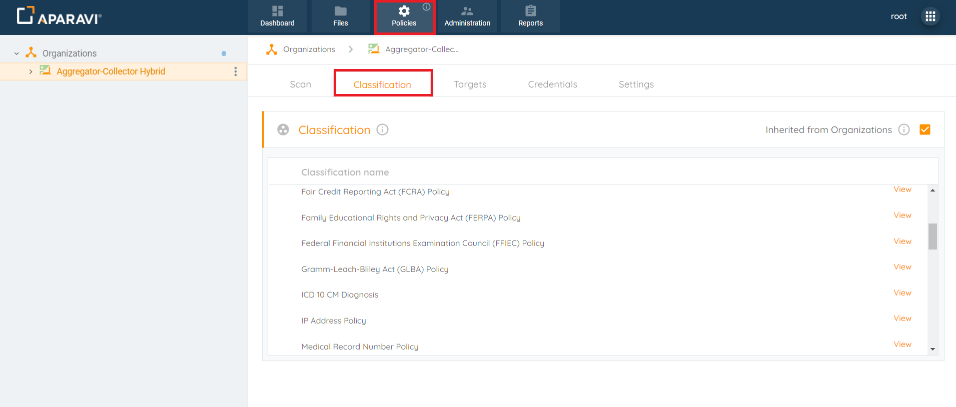Custom classifications – Aparavi Support