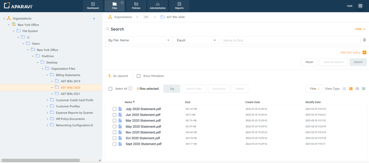 Manually Delete Files – Aparavi Support