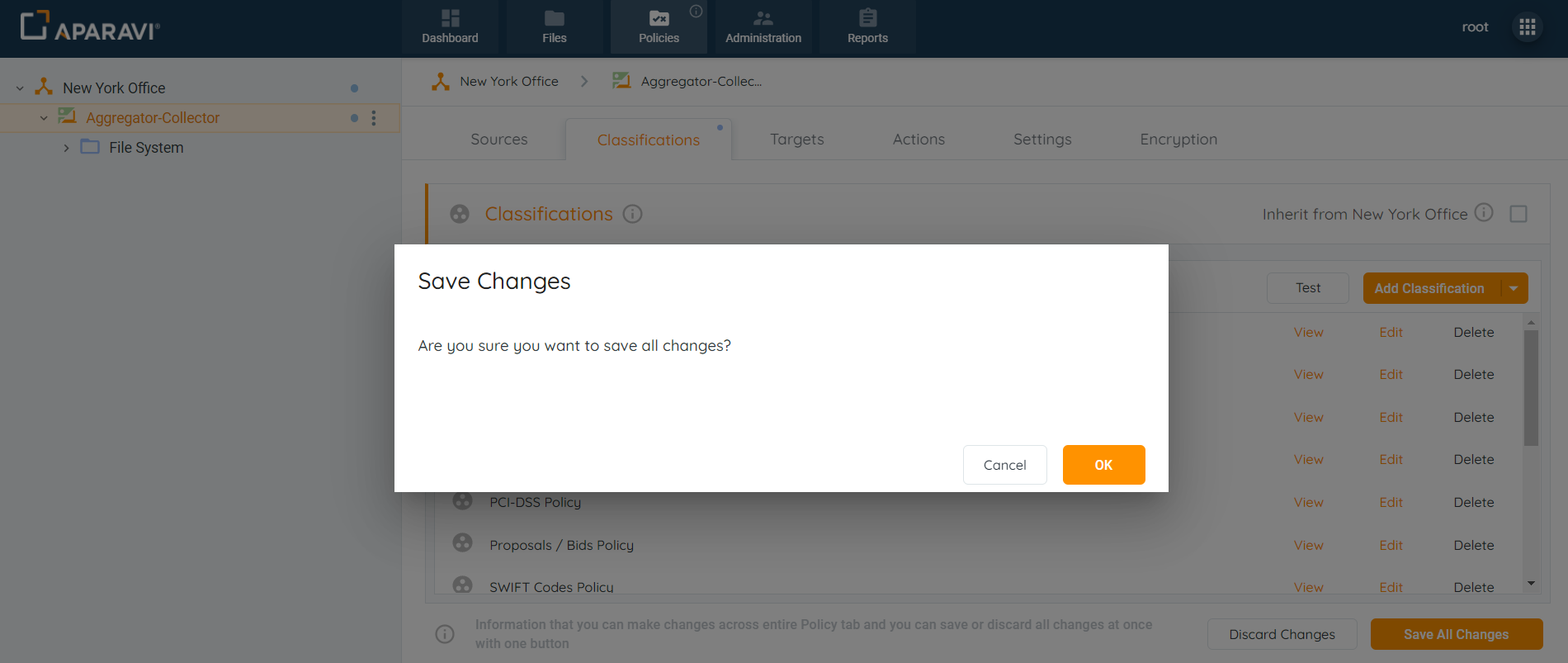 Predefined Classifications – Aparavi Support