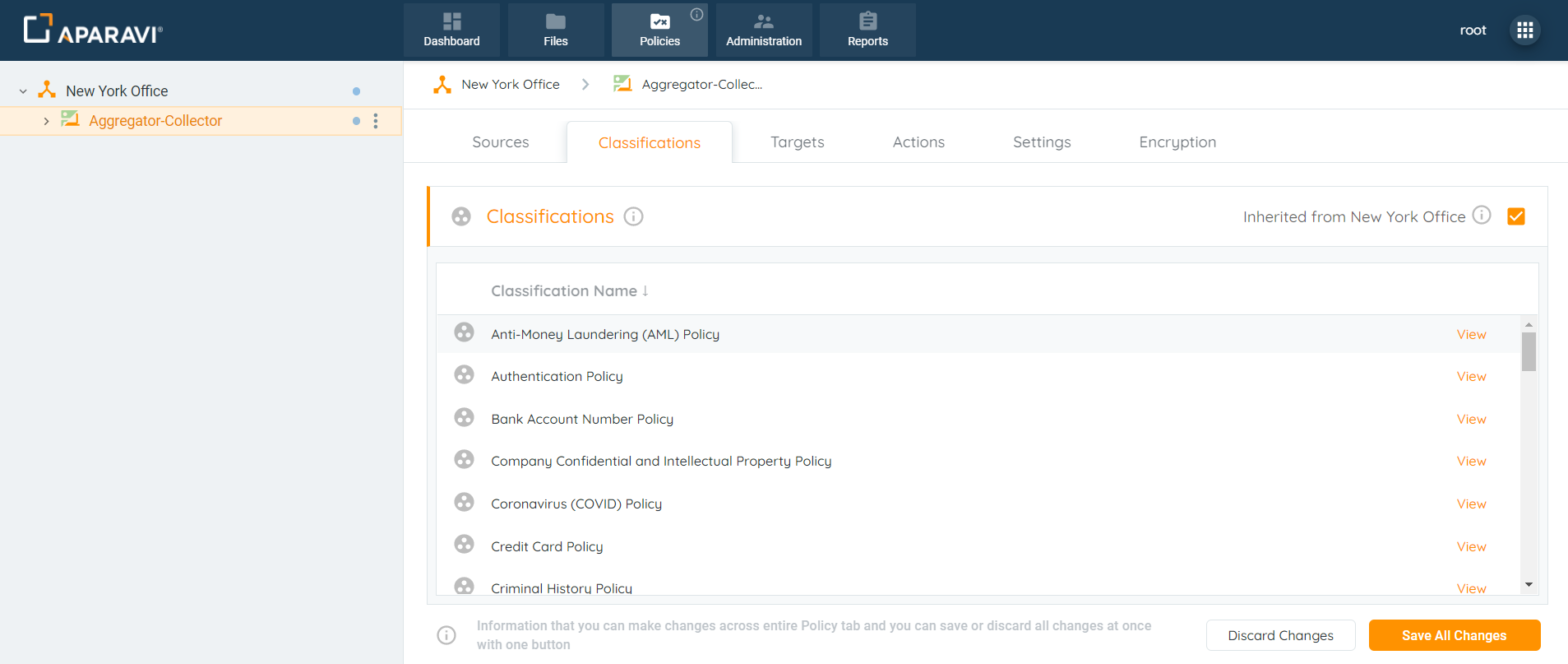 Custom Classifications – Aparavi Support