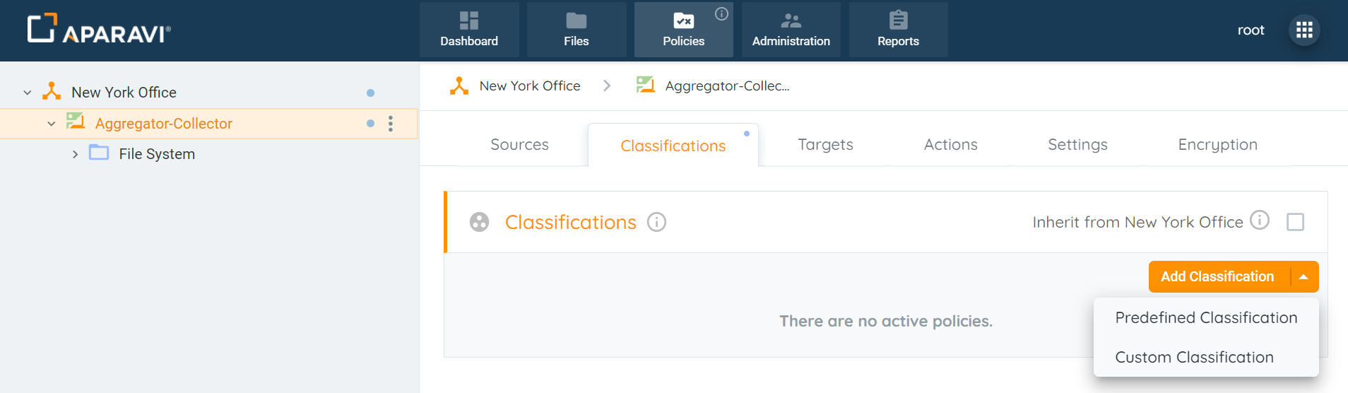 Custom Classifications – Aparavi Support