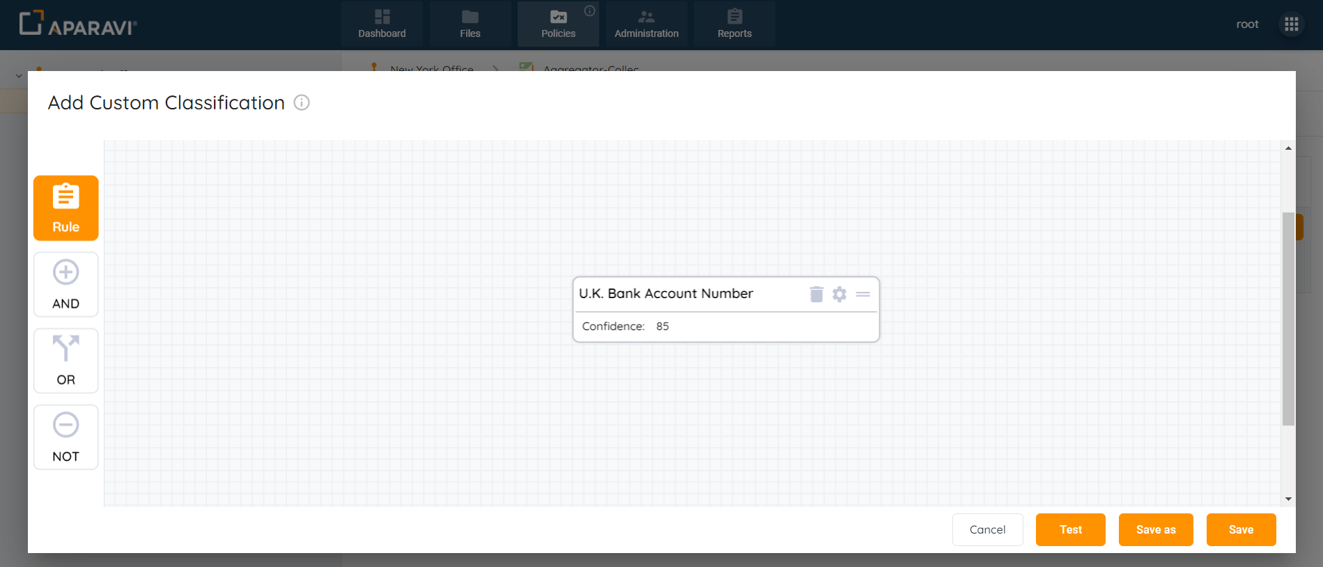 Custom Classifications – Aparavi Support