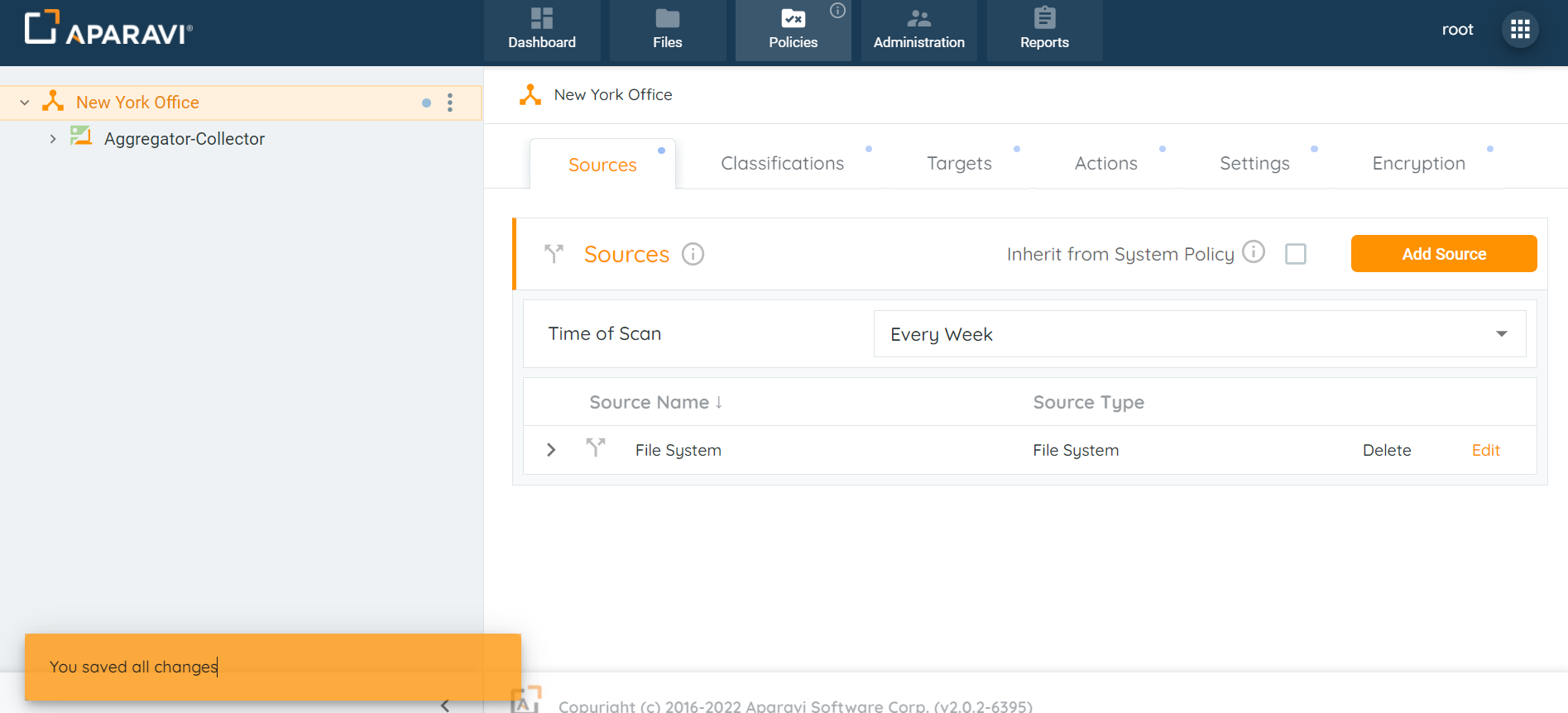 File System as a Source – Aparavi Support