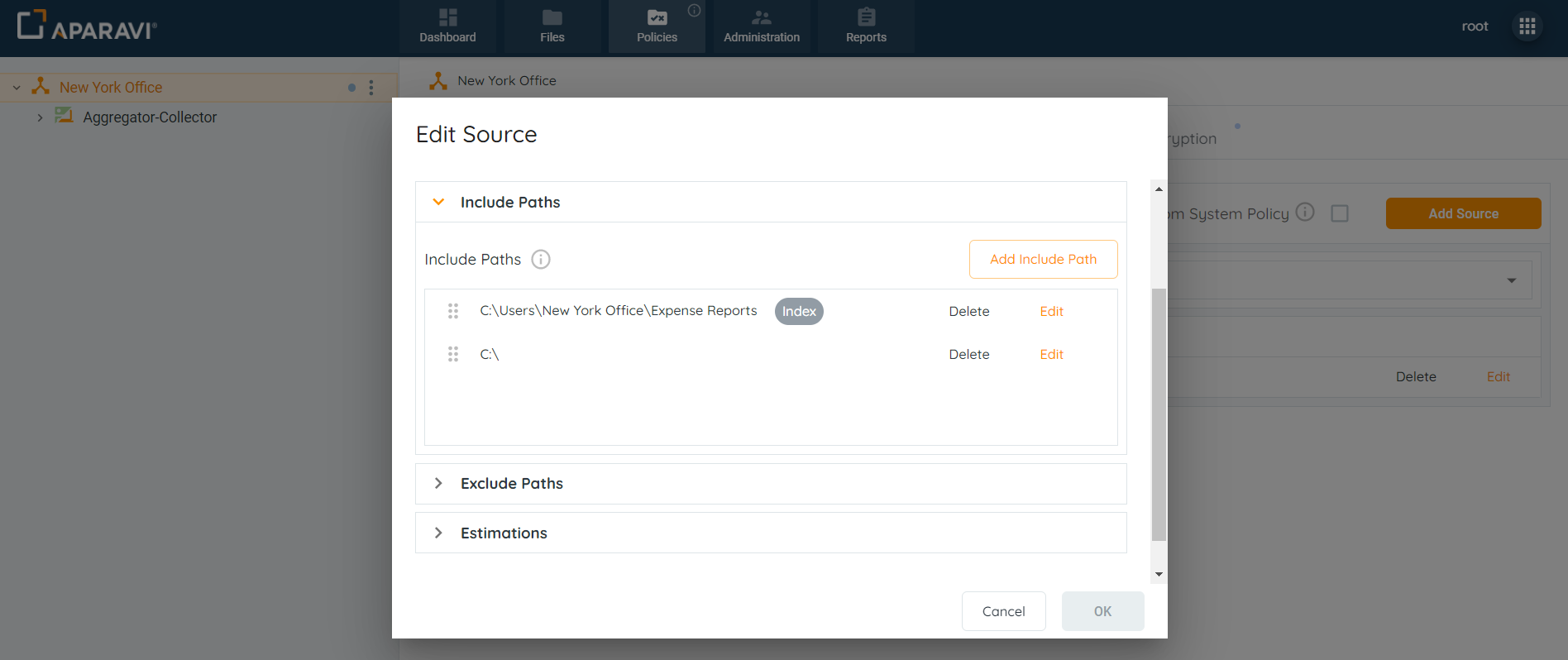Settings for Multiple Folder Paths – Aparavi Support
