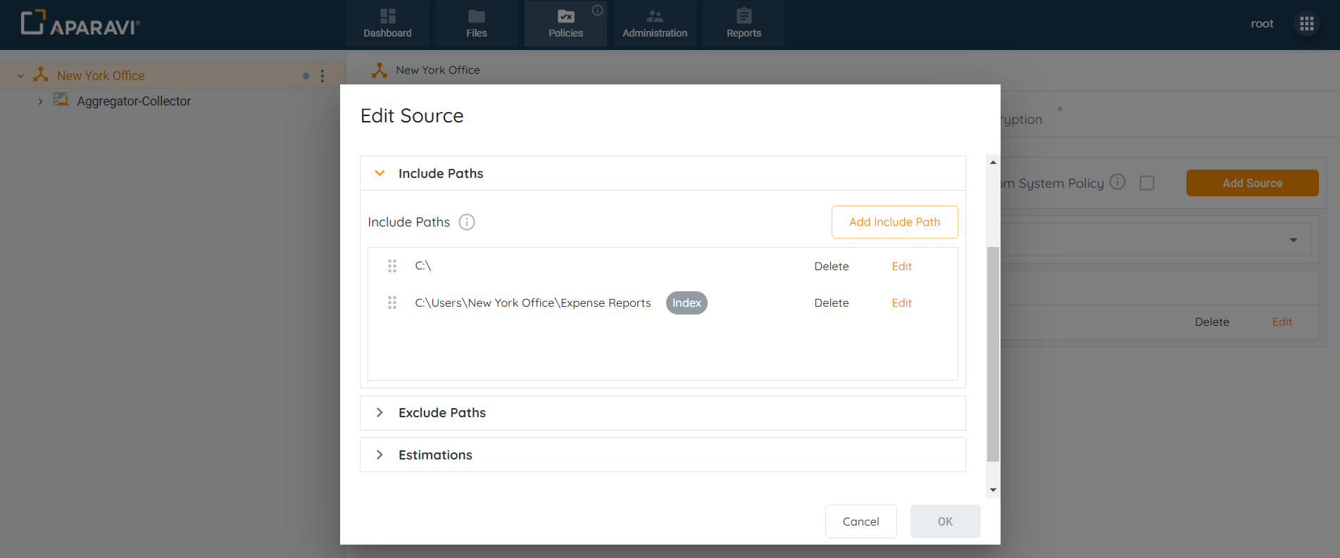 Settings for Multiple Folder Paths – Aparavi Support